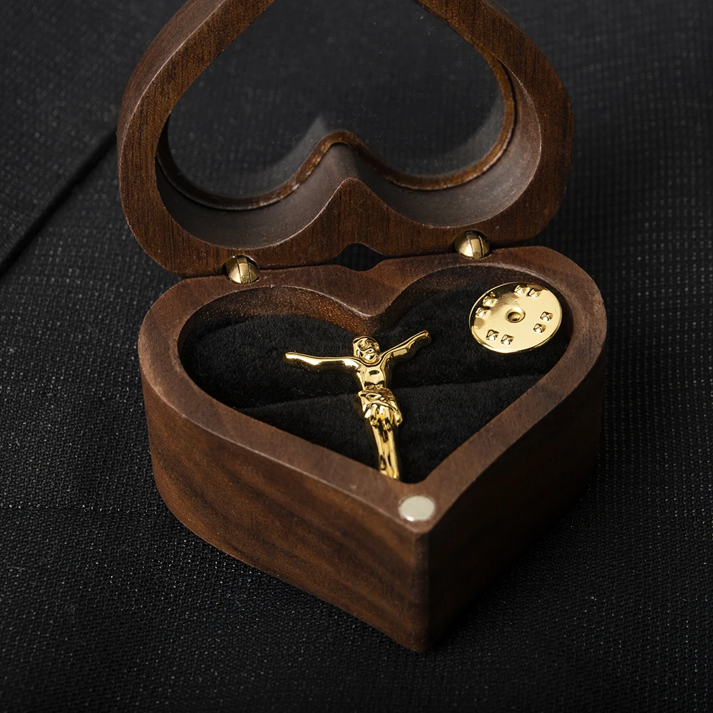 Vintage Christian Jesus Crucifixion Brooch For Men Stainless Steel ...