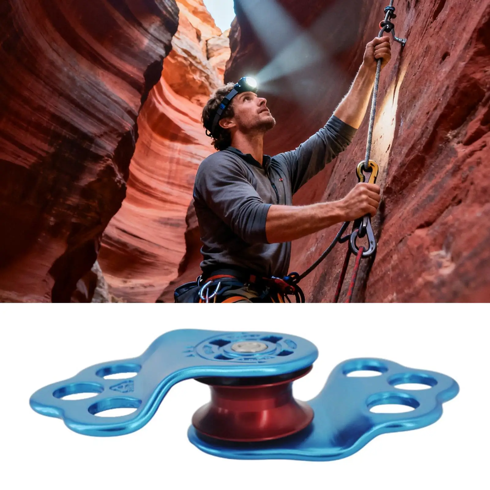 Climbing Pulley 30KN Ascender Fall Protection System Rope Rescue ...