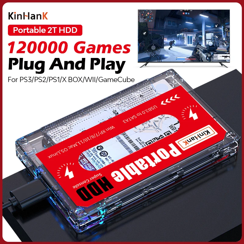 2t Batocera Portable Hard Drive For Windows With 62000 Retro Games For Ps3/ps2/ps1/x Box/wii ...