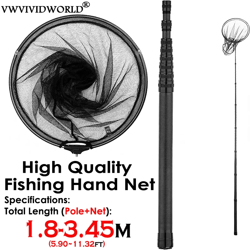 VWVIVIDWORLD-1-8-3-45m-Portable-Carbon-Fishing-Net-Fishing-Land-Hand ...