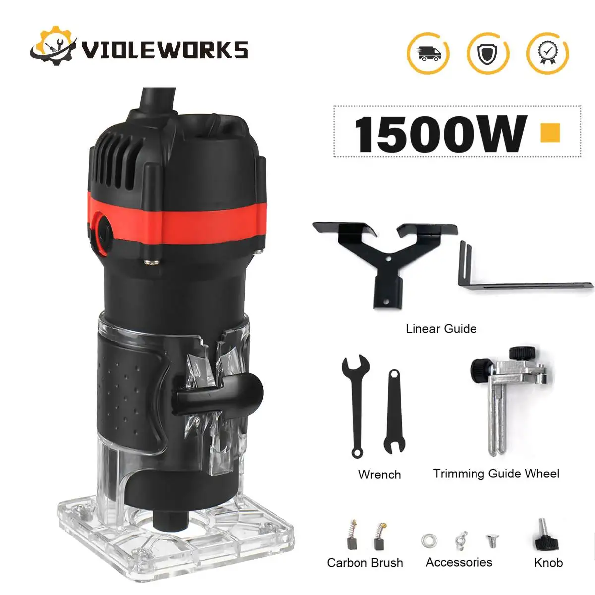 VIOLEWORKS-1500W-Hand-Wood-Router-Woodworking-Electric-Trimmer-220v-for ...