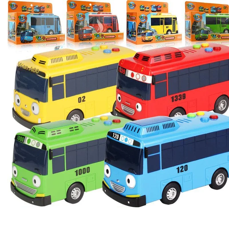 Korea-Tayo-Little-Bus-Toy-School-Small-Bus-4Pcs-Baby-Sound-And-Light ...