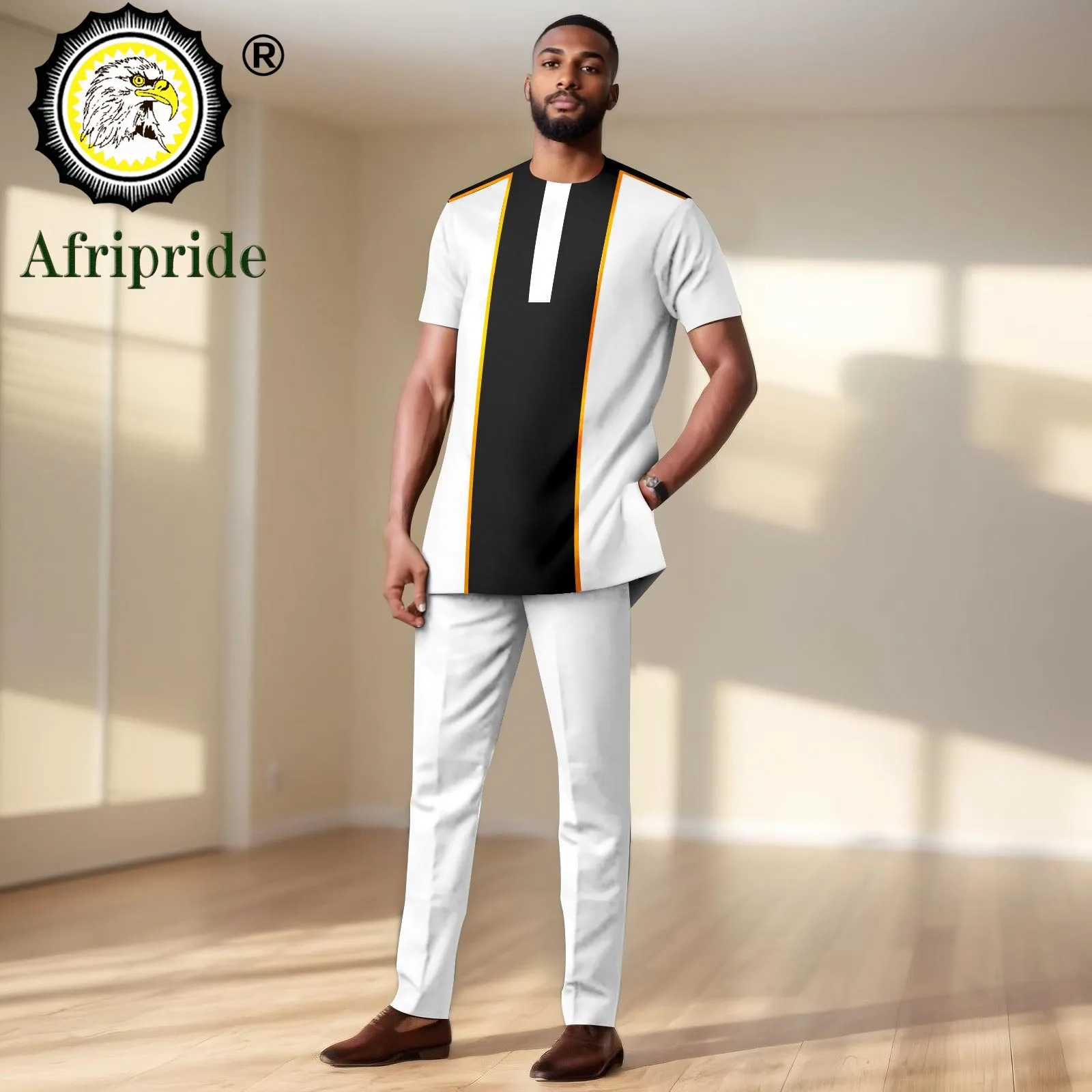 African-Clothes-for-Men-Short-Sleeve-Embroidery-Printed-Shirts-and ...