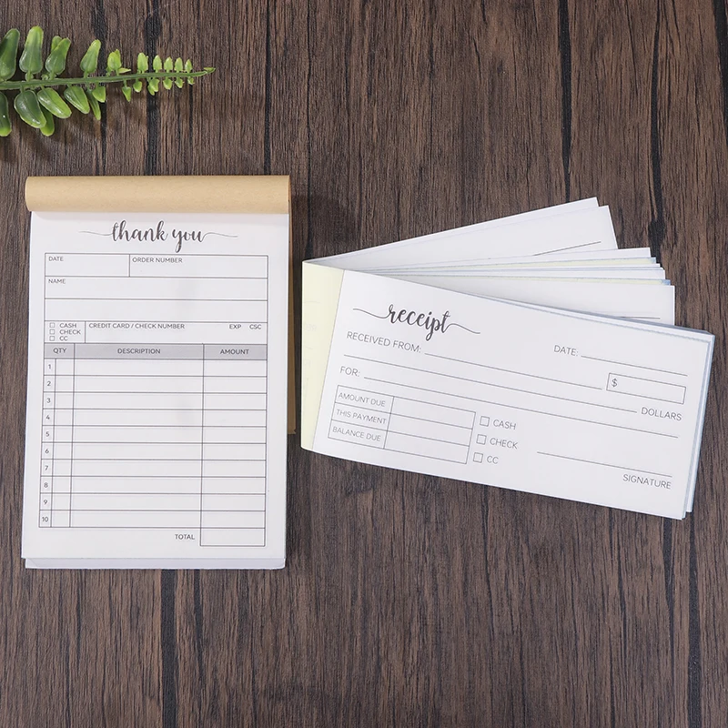 1 Receipt Book Carbonless Paper Thank You Receipt Book - Sales Order ...