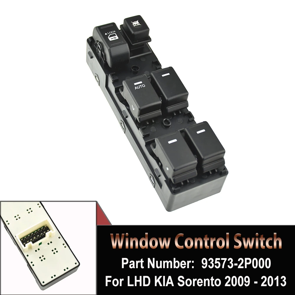 기아 쏘렌토 16 핀 윈도우 전면 좌측 마스터 스위치 2009 2010 2011 2012 2013 93573 2P000 ...