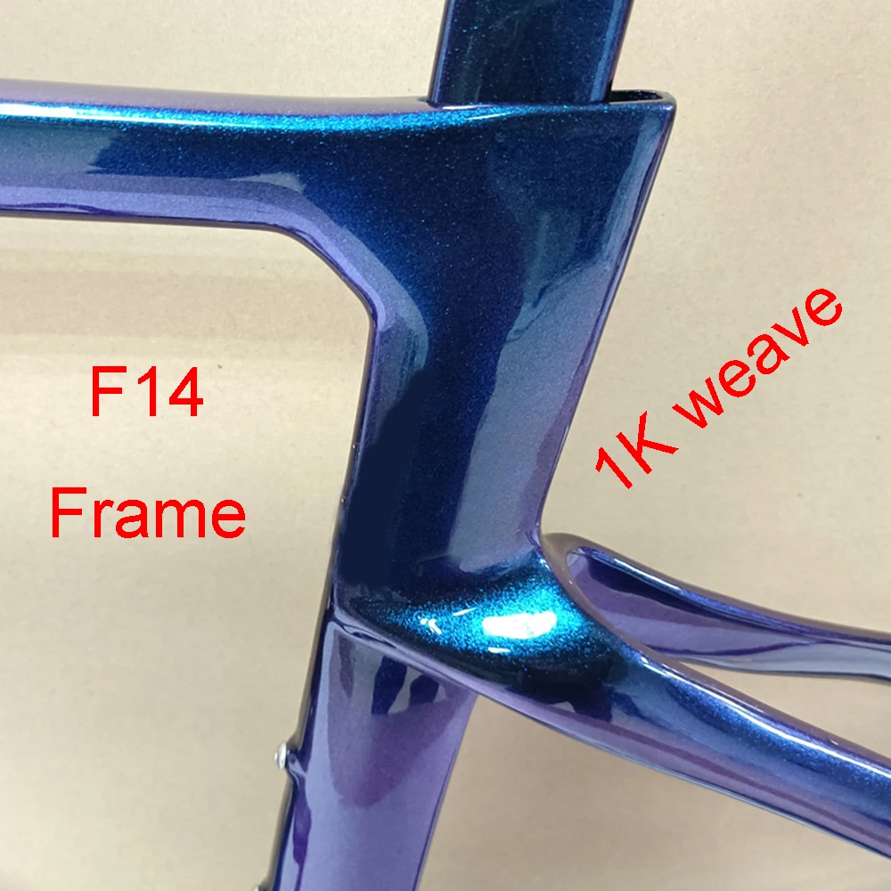 Black-Red-F14-Road-Carbon-Bike-Frame-T1100-1K-Bicycle-Frameset-with ...