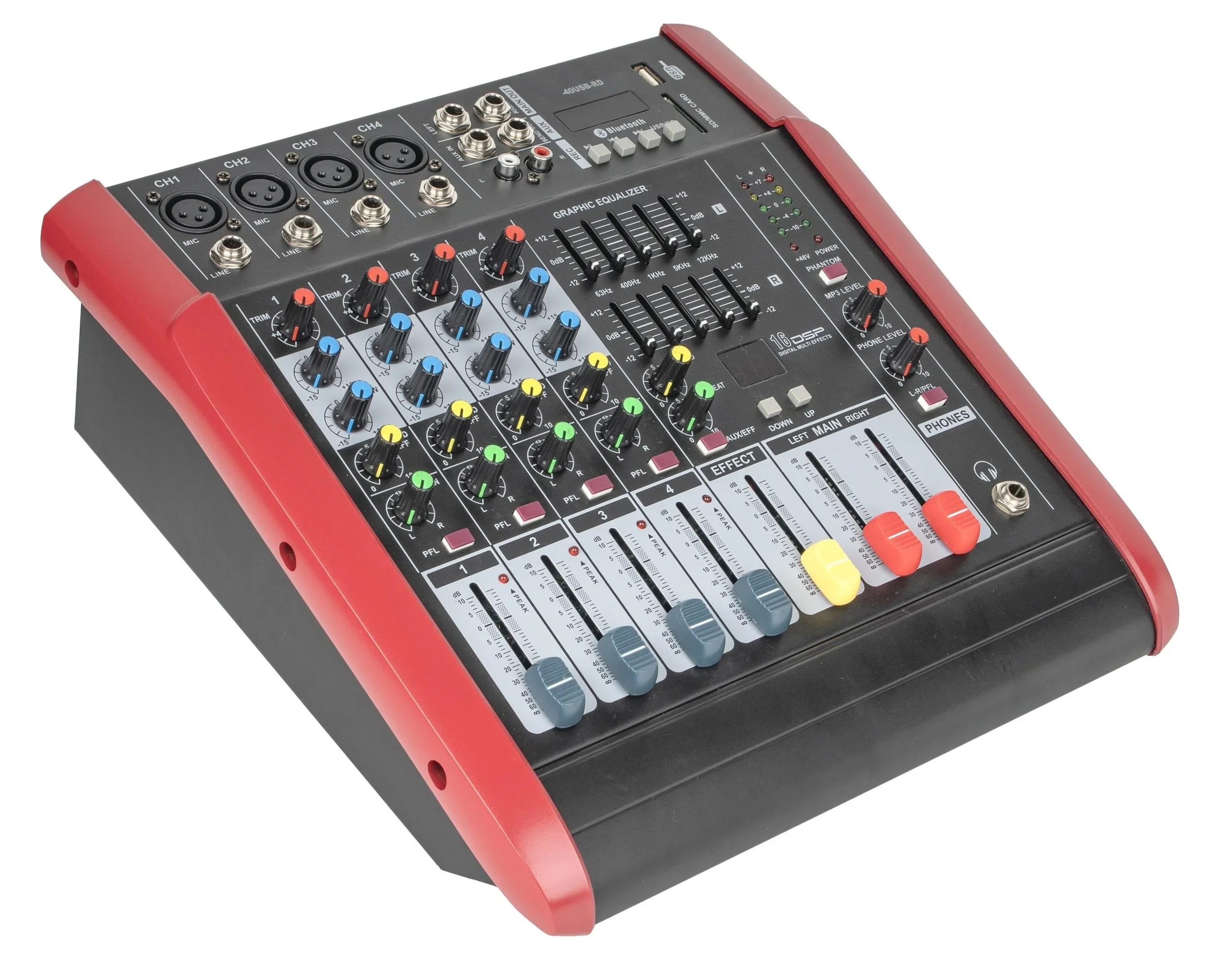 Professional-powered-Audio-Mixer-Console-two-fan-4-6-8-12-Channel ...