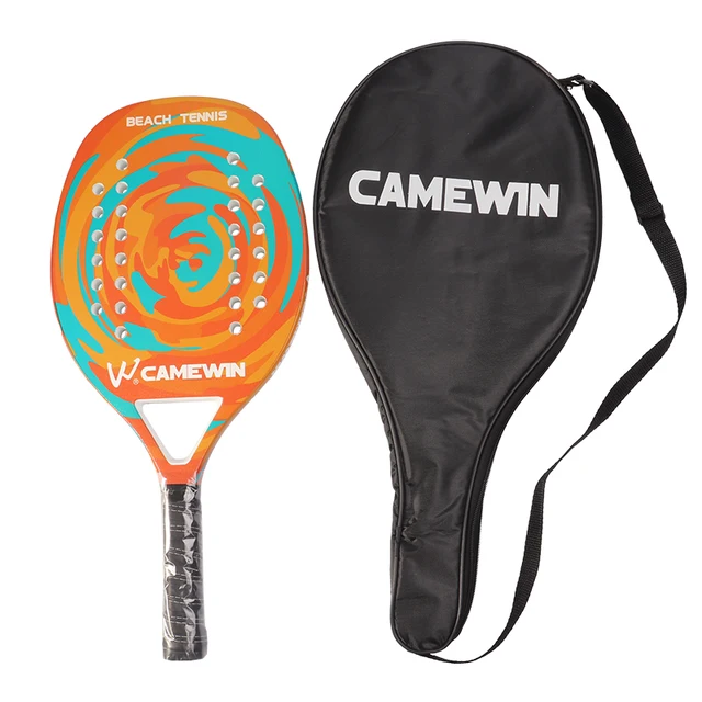 Camewin Adult Professional Full Carbon Beach Tennis Racket Soft EVA ...