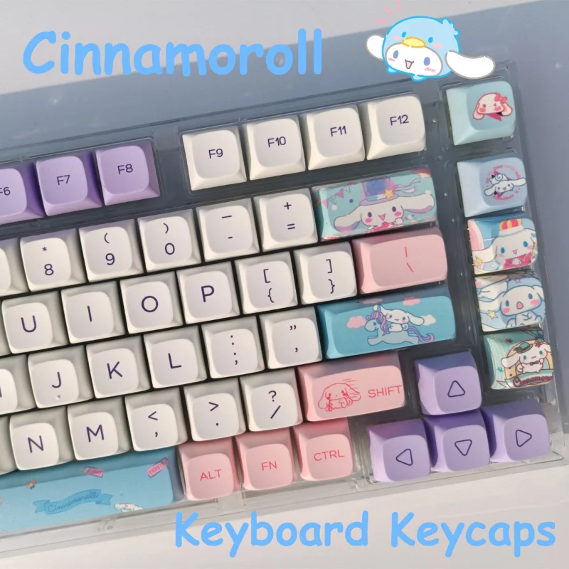 Sanrio-Kawaii-Cinnamoroll-Keycaps-Cartoon-Style-PBT-Mechanical-Keyboard ...