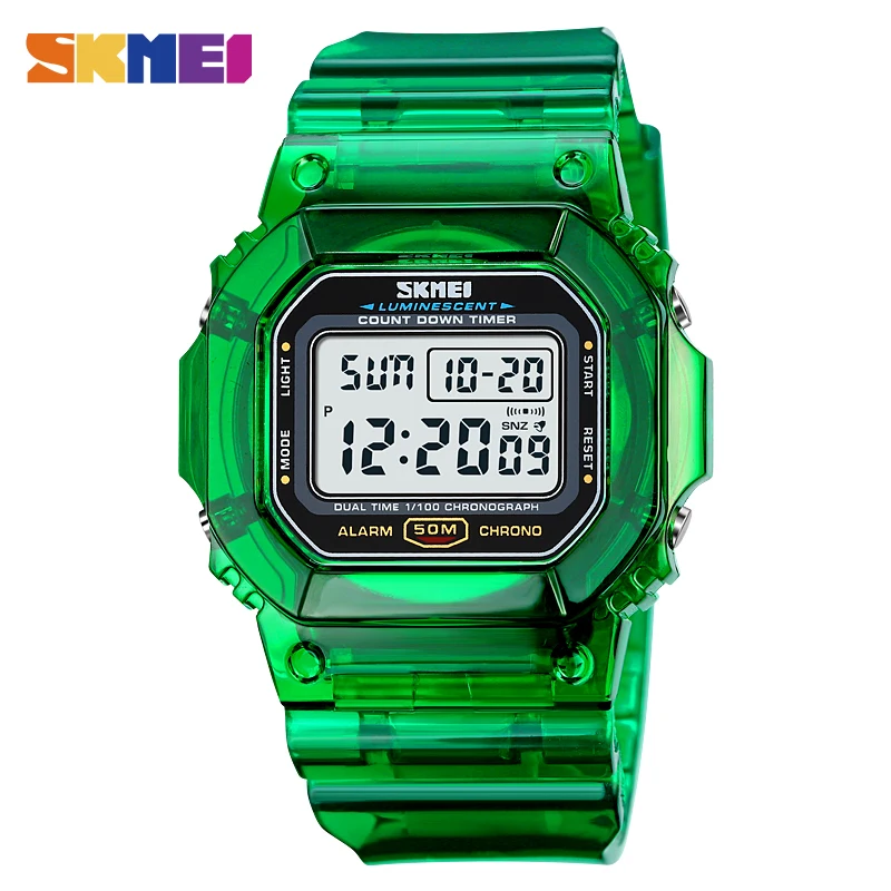 Skmei Back Light Digital Sport Watches Women Casual Stopwatch Alarm ...