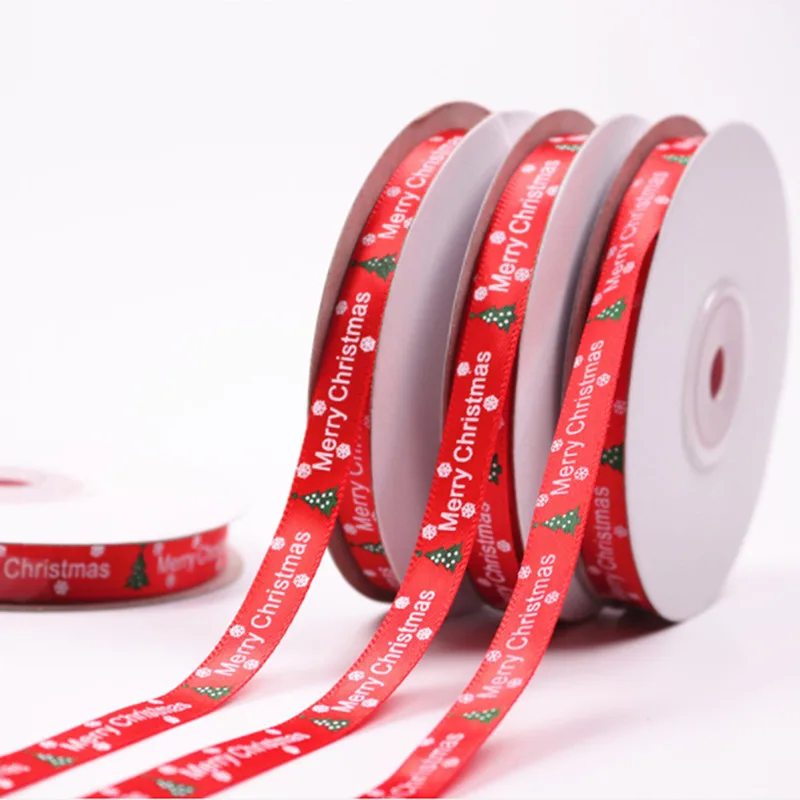 25yards-10mm-Christmas-Ribbon-Printed-Christmas-Polyester-Ribbon-For ...