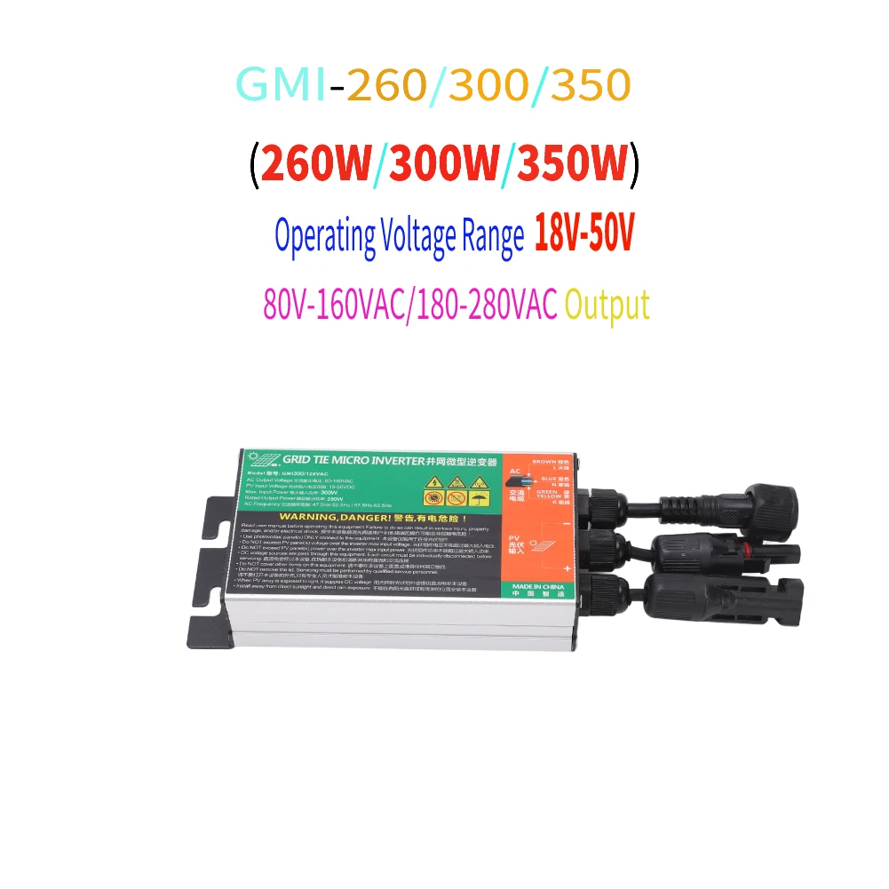 260W/300W/350W Solar Micro Inverter GMI PV IP55 Protection Safe ...