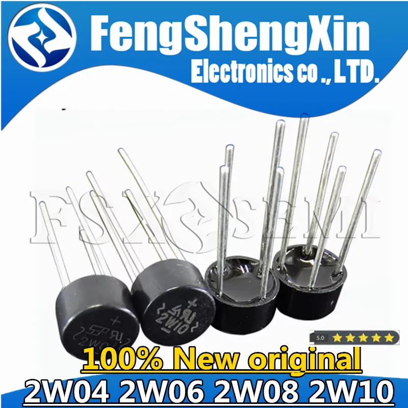 10pcs/lot 2W04 2W06 2W08 2W10 DIP-4 bridge rectifier IC