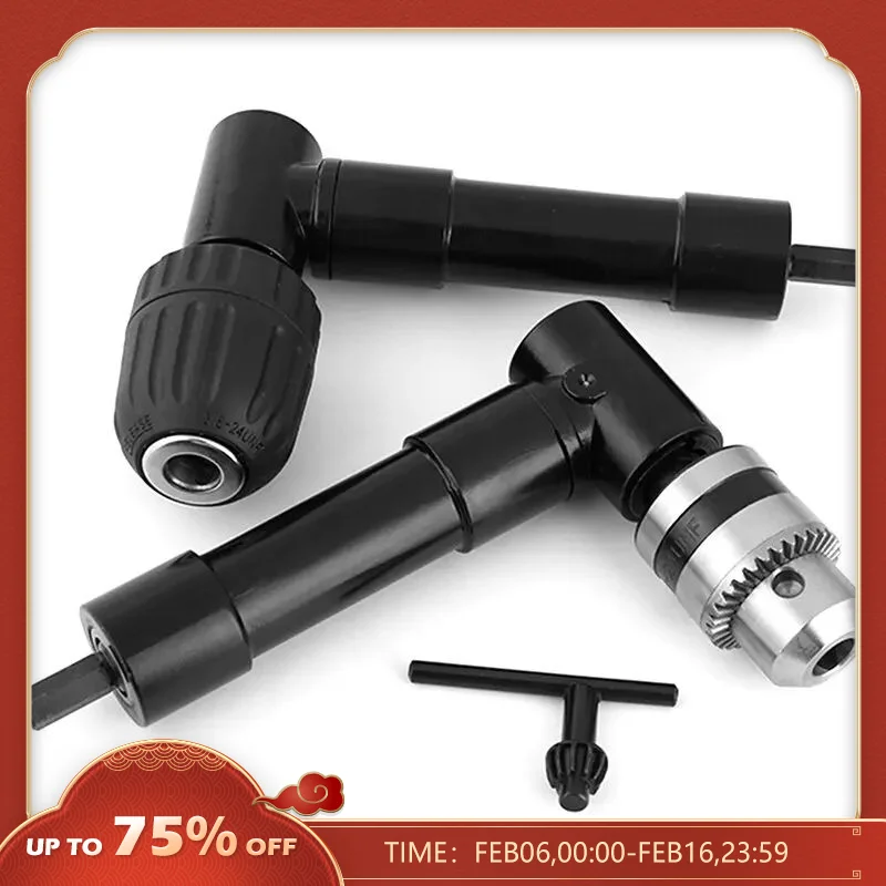 90 Degree Black Right Angle Electric Drill Corner Tool Aluminum Alloy ...