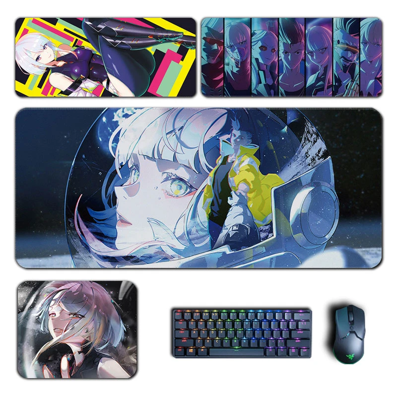 Cyberpunk Edgerunners Mouse Pads Lucy Deibitto Rebecca Mousepad Computer Laptop Gamer Pad Pc ...