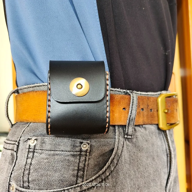 Bluetooth Earphone Case Leather Sheath Waist Bag for Apple Airpods SONY ...