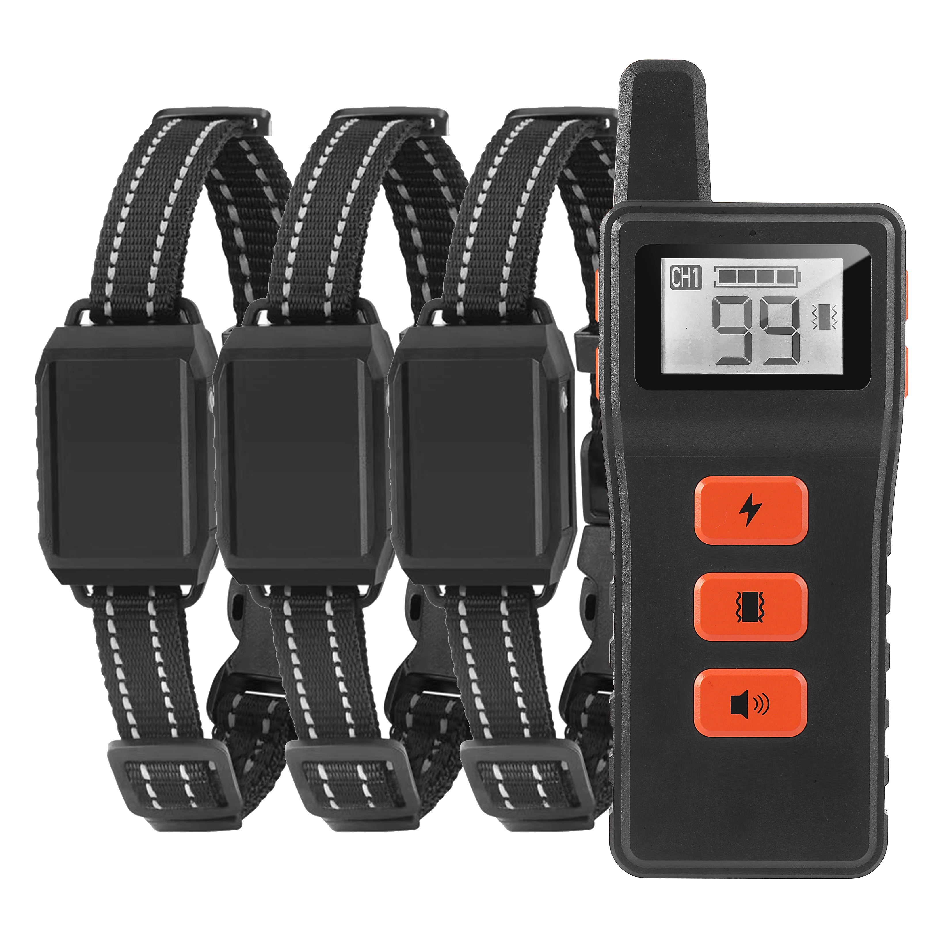 Electric-Dog-Training-Collar-Waterproof-Pet-Remote-Control-Rechargeable ...