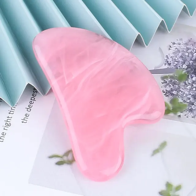 Natural Resin Face Jade Stone Gua Sha Massagers Gouache Scraper Guasha ...