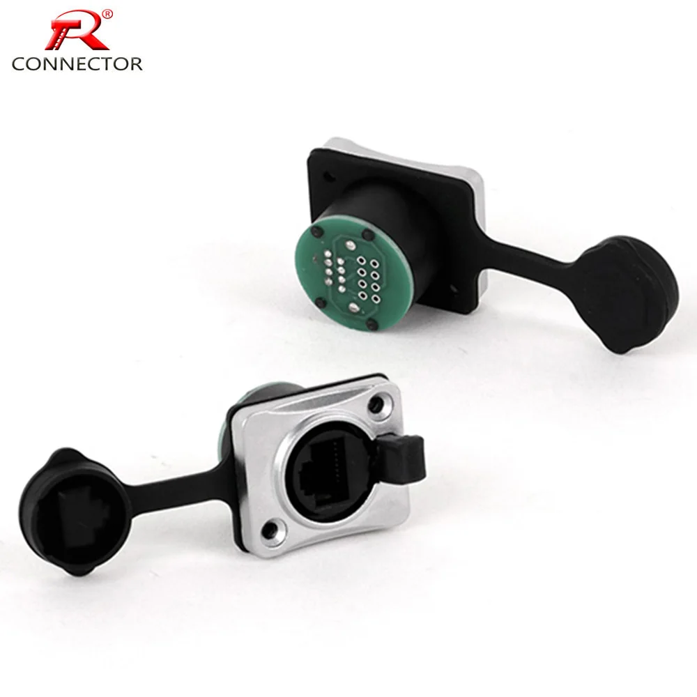 1pc-RJ45-Waterproof-Female-Panel-Mount-Socket-Extension-Ethernet-Cable ...