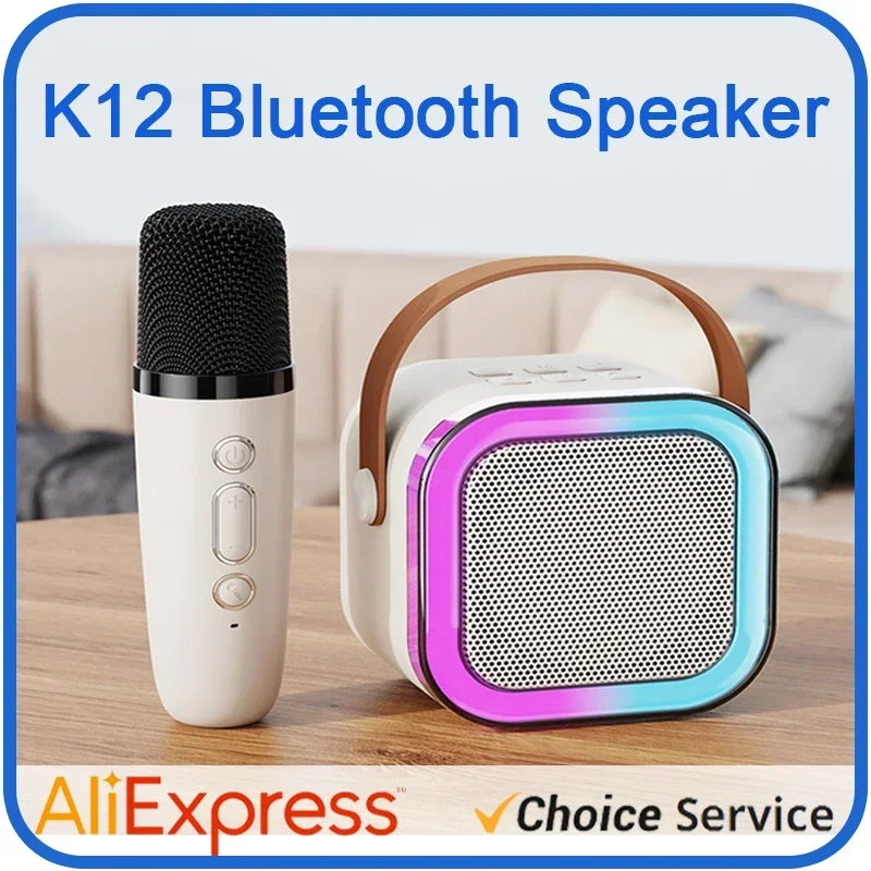 New-K12-Mini-Speaker-Wireless-Bluetooth-Microphone-Audio-Students-Sing-KTV-Karaoke-Colorful ...
