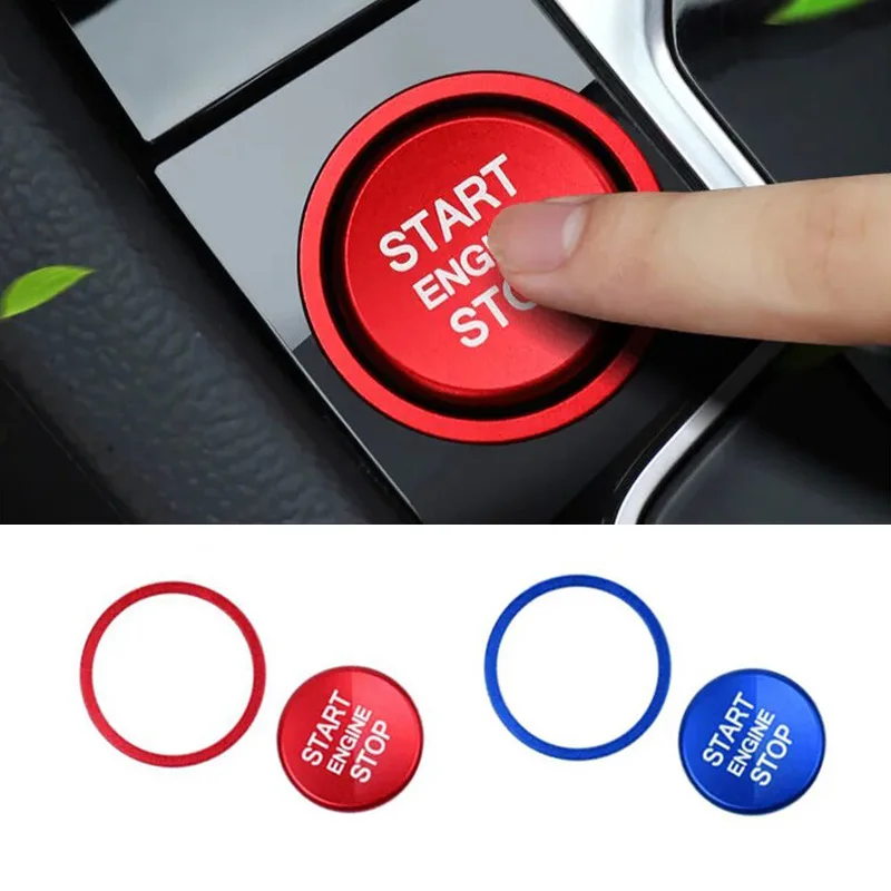 Aluminum alloy Car Engine Start Stop Button Ring Trim Fit For ...