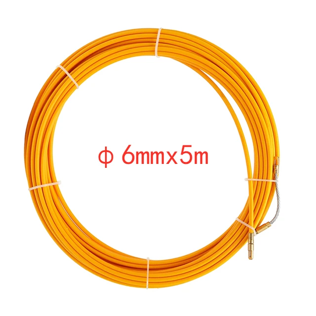 5M/10M/15M/20M/25M/30M 6mm Fiberglass Electric Cable Push Pullers Cable ...