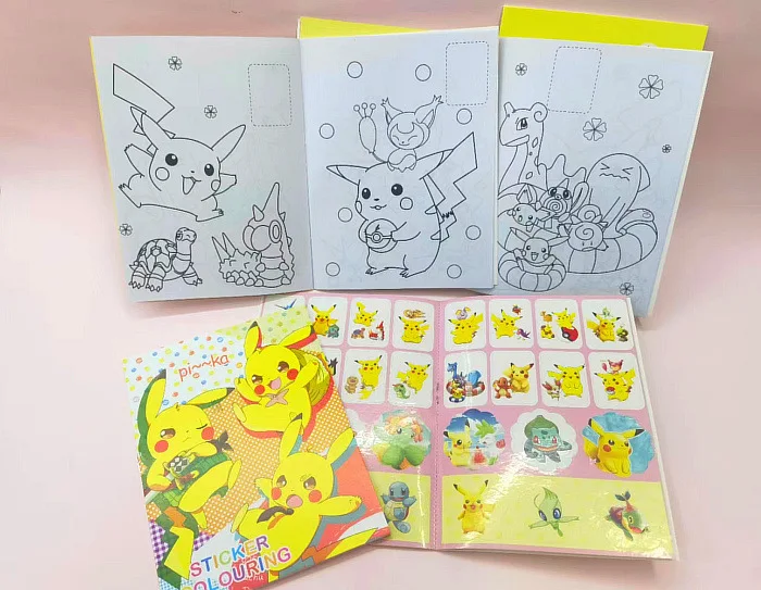 Pok-mon-Pikachu-Cartoon-Picture-Book-Kindergarten-Children-s-Drawing ...
