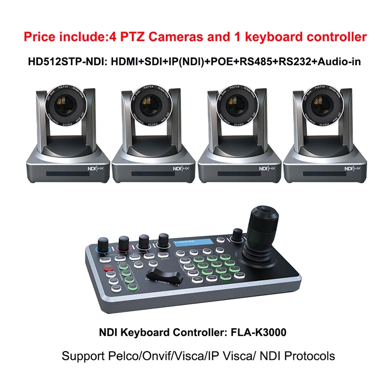 Broadcast-Studio-Equipment-4D-Joystick-Keyboard-Controller-NDI-12X-Zoom ...