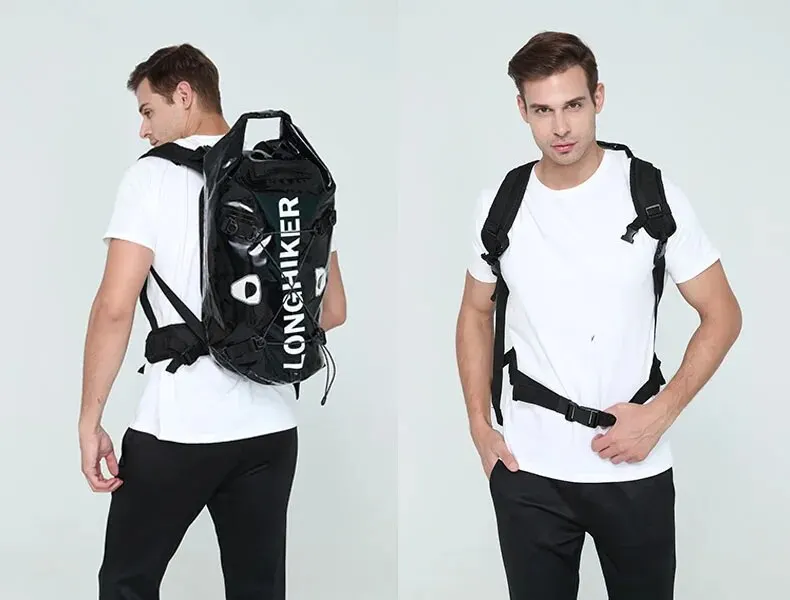 30L Outdoor Waterproof Backpack River Rafting Fishing Caving Tour ...