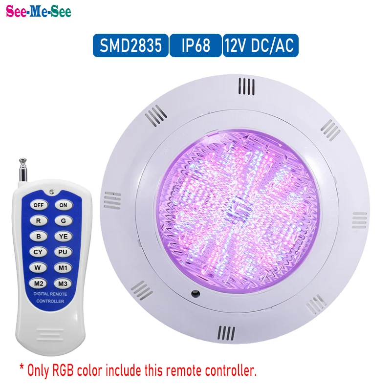 12/15/18/24/36/45W Swimming Pool Light with Remote Controller RGB Multi ...