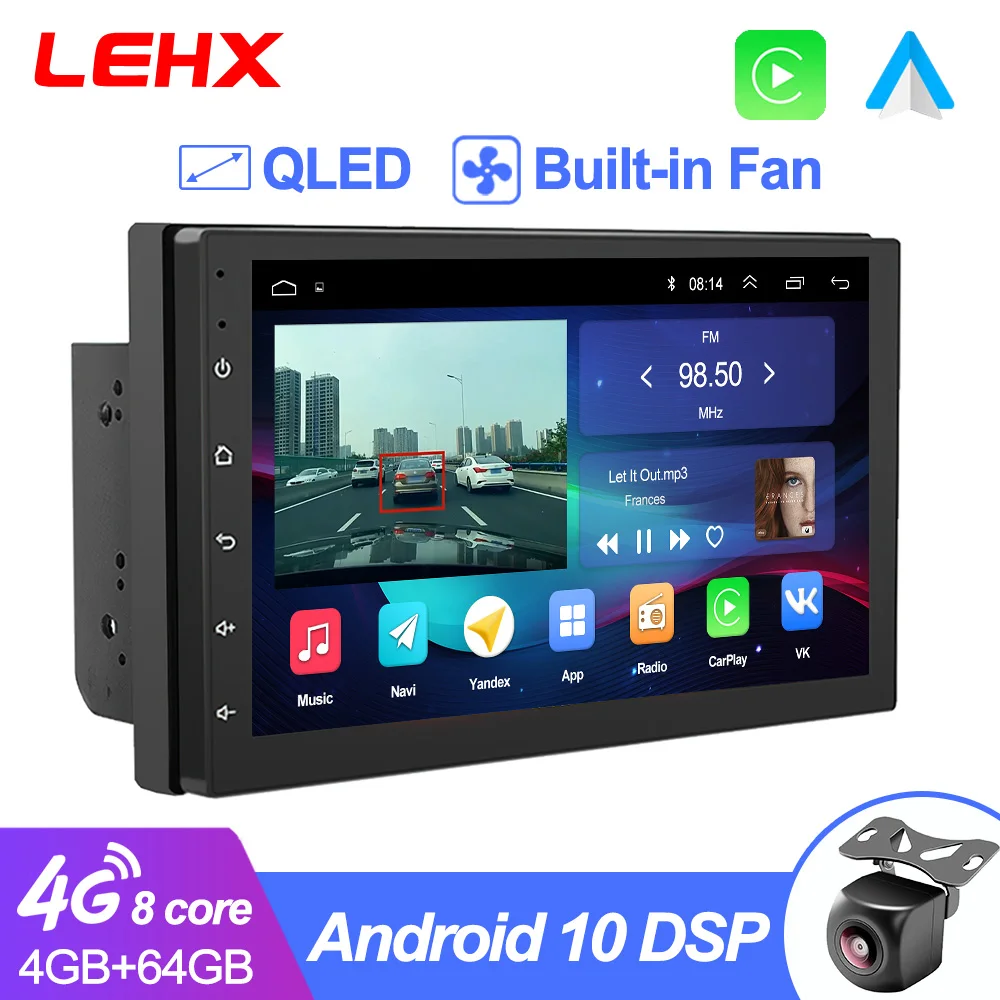 LEHX Radio Multimedia con GPS para coche, Radio con reproductor ...