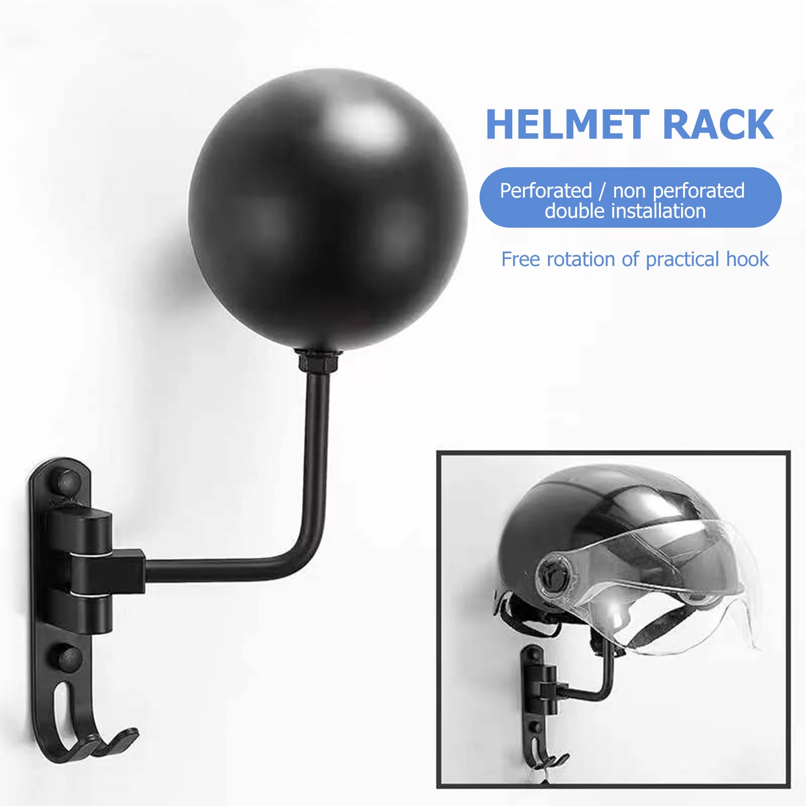 Motorcycle-Helmet-Rack-Wall-Mounted-Multifunctional-Helmet-Bracket ...