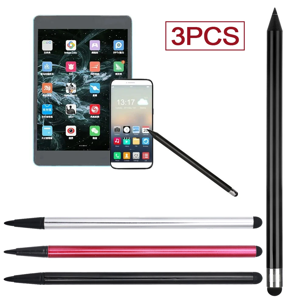 3PCS-Portable-2-in-1-Universal-Phone-Tablet-Touchscreen-Pens-Capacitive ...