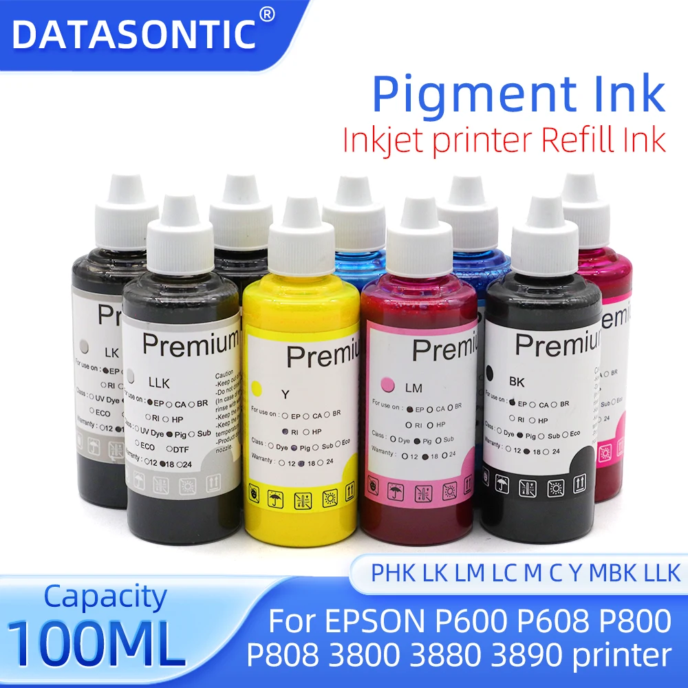 1Pcs-Universal-Pigment-Ink-For-EPSON-P600-P608-P800-P808-3800-3880-3890 ...
