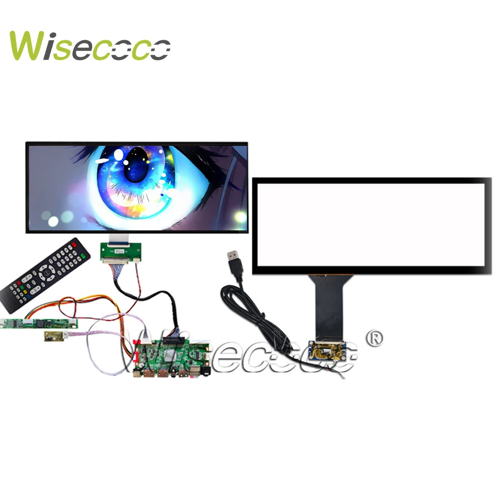 Wisecoco 12.3 Inch 1920x720 Sunlight Readable TFT LCD Display Ultra Wide Capacitive Touch Screen ...
