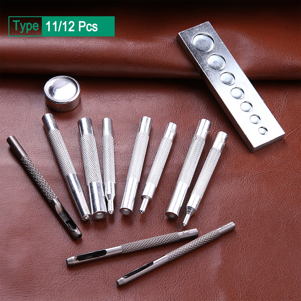 11/12pcs Button Installation Tool Kit Diy Snap Rivet Buttons ...