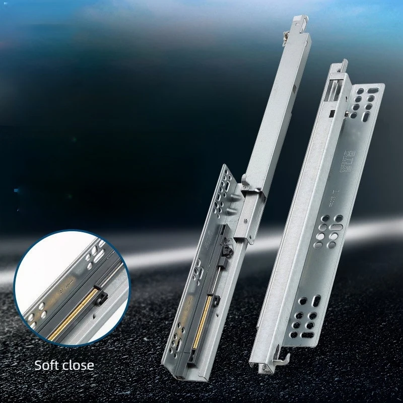 Undermount-Soft-Close-Drawer-Slides-Bottom-Mounted-Three-section-Ball ...
