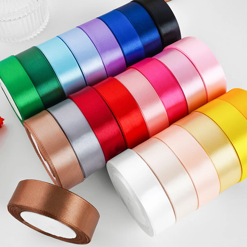 2-5cm-Satin-Ribbon-22Meters-Roll-Christmas-Halloween-Wedding-Birthday ...