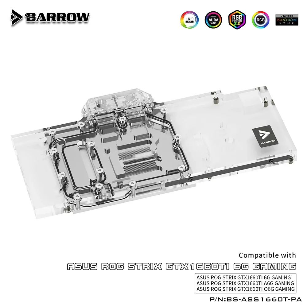 Barrow-GPU-Water-Cooler-Block-For-ASUS-ROG-STRIX-GTX-1660TI-6G-A6G-O6G ...