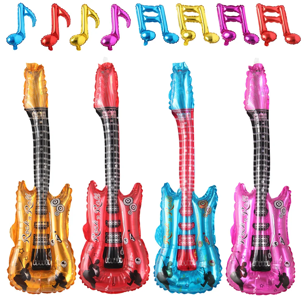 4-unidades-paquete-de-guitarras-inflables-de-los-a-os-80-y-90-globos-de ...