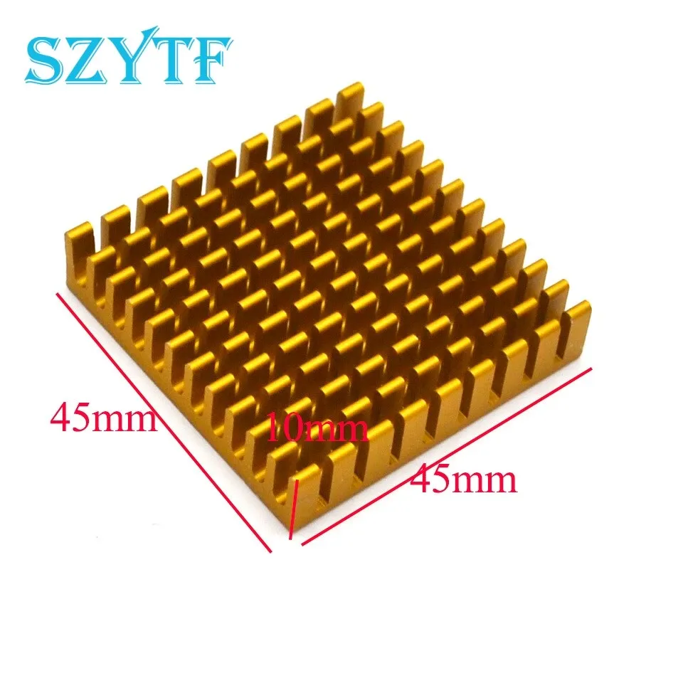 1pcs-Heat-sink-45-45-10MM-gold-broken-groove-high-performance-heat-sink ...