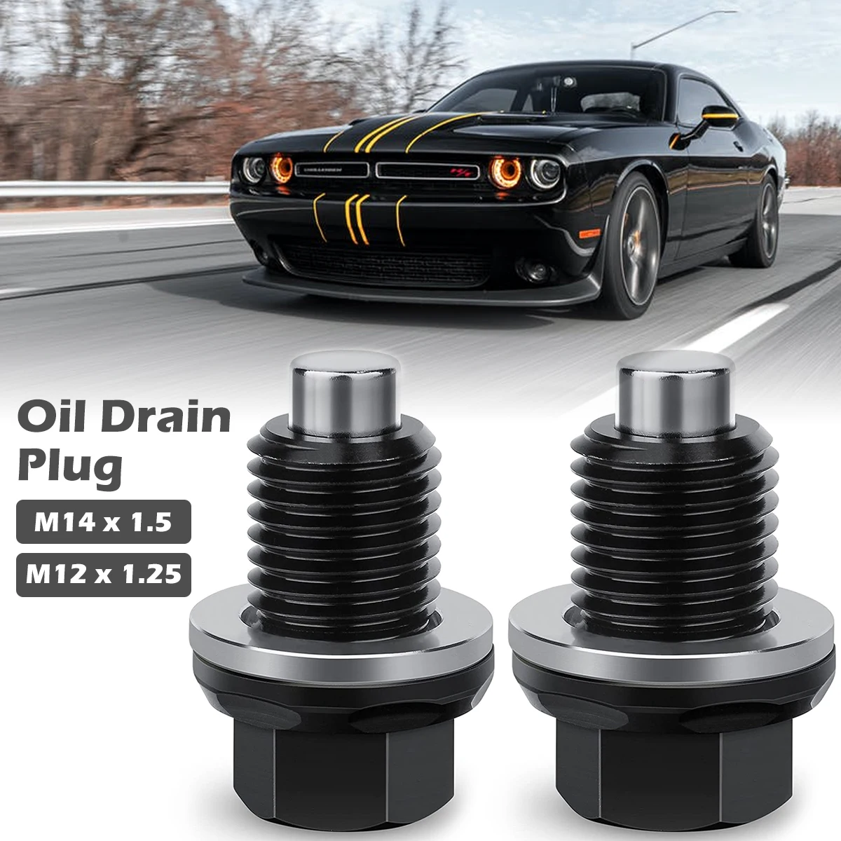 M12/M14 x 1.5 Magnetic Oil Drain Plugs Aviation Aluminum Oil Drain Bolt ...
