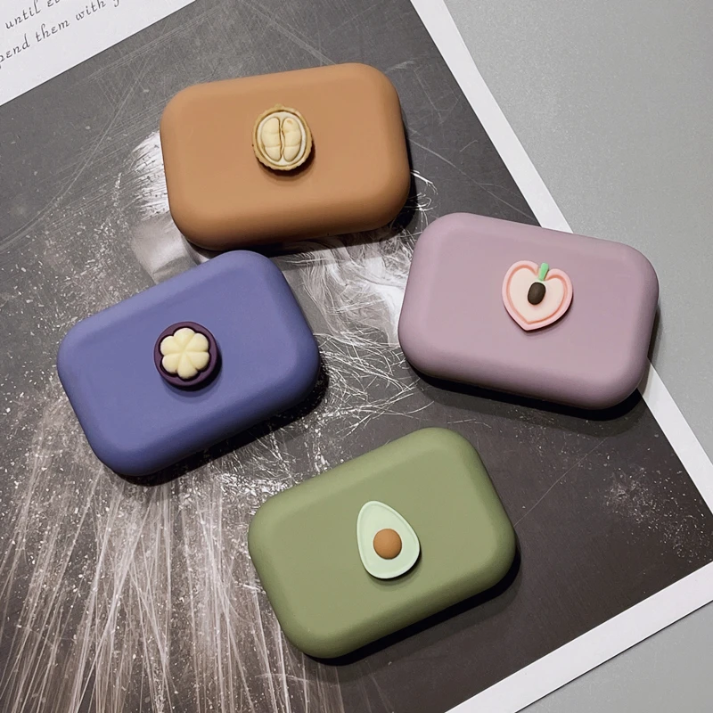 Lovely Cartoon Portable Contact Lens Case Eye Contacts Women Colored ...