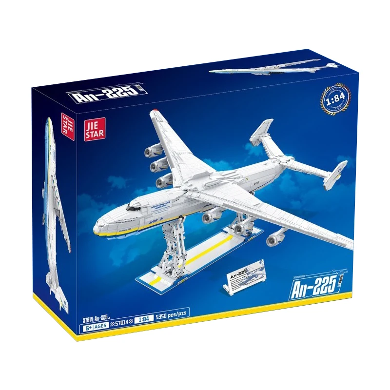 57014-5350pcs-MOC-Building-Blocks-Large-Transport-Aircraft-An-225-Model ...