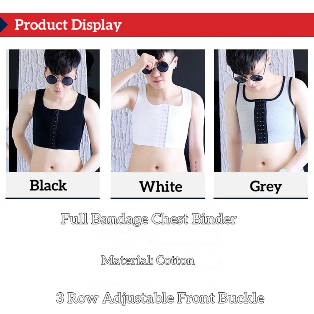 Front-Buckle-Chest-Binder-Breast-Binder-Undershirt-Vest-Trans-Binder ...