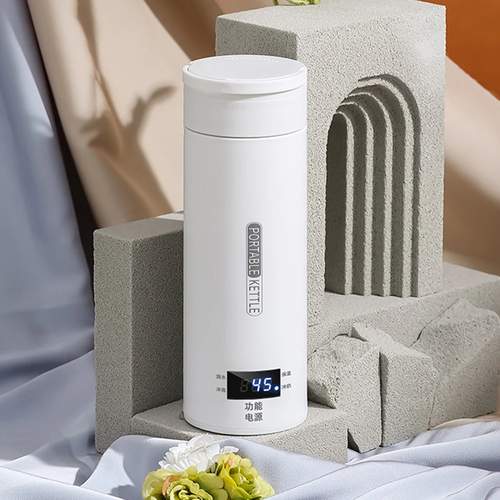 Electric-Kettle-Hot-Water-Cup-LCD-Display-500ml-Portable-Kettle-Double ...