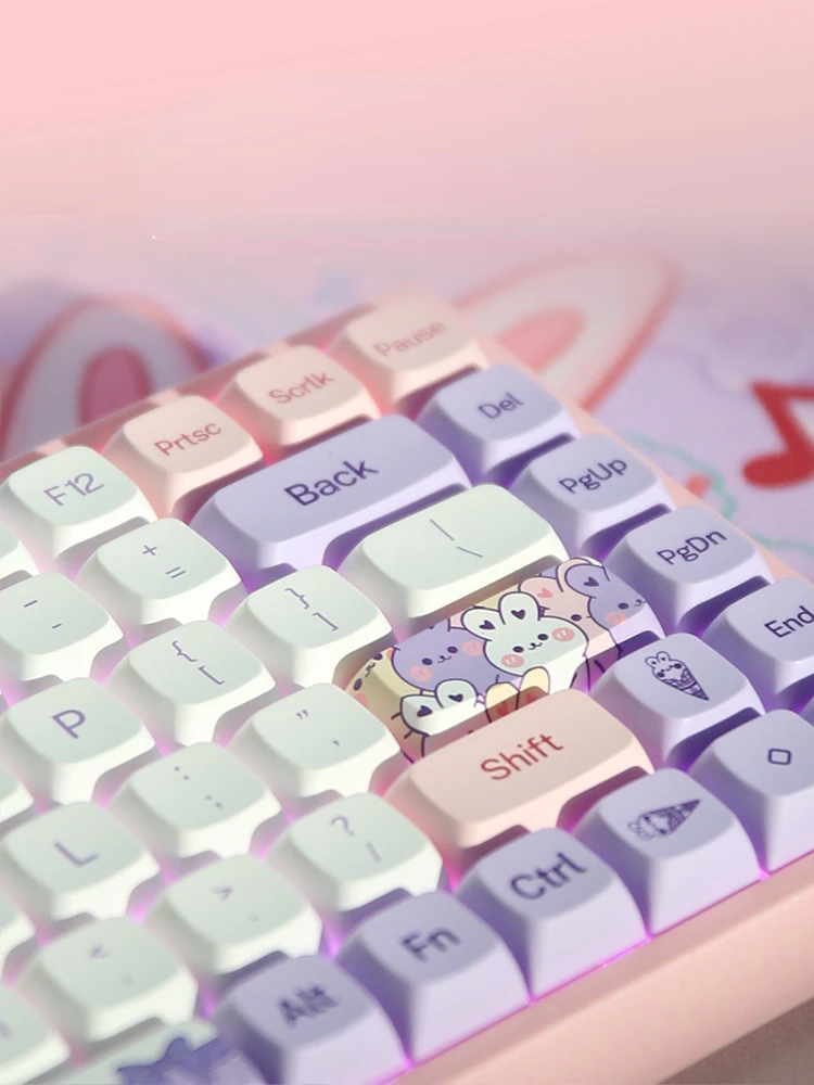 146-Keys-Set-Purple-Theme-Lavender-Rabbit-Xda-Original-Height-Pbt ...