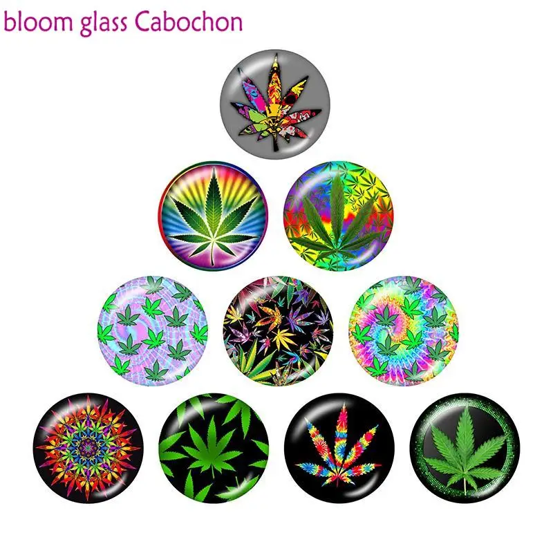 Psychedelic-Pot-Leaf-Pot-Leaves-color-12mm-18mm-20mm-25mm-Round-photo ...