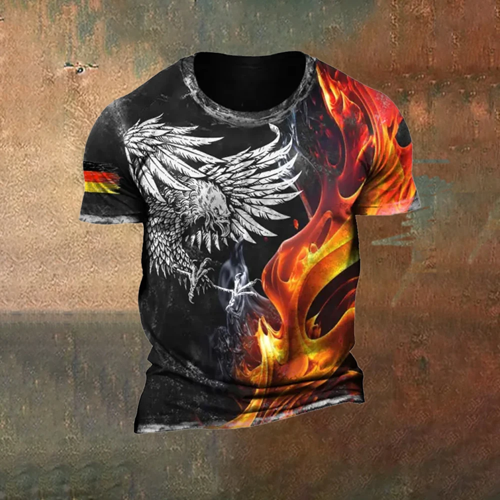 Deutschland-Herren-T-Shirts-Deutschland-Flagge-drucken-O-Ausschnitt-Kurzarm-lose-Top-T-Shirts ...