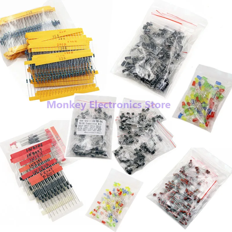 Electrolytic-Capacitor-Metal-film-Resistor-assortment-kit-led-diodes ...